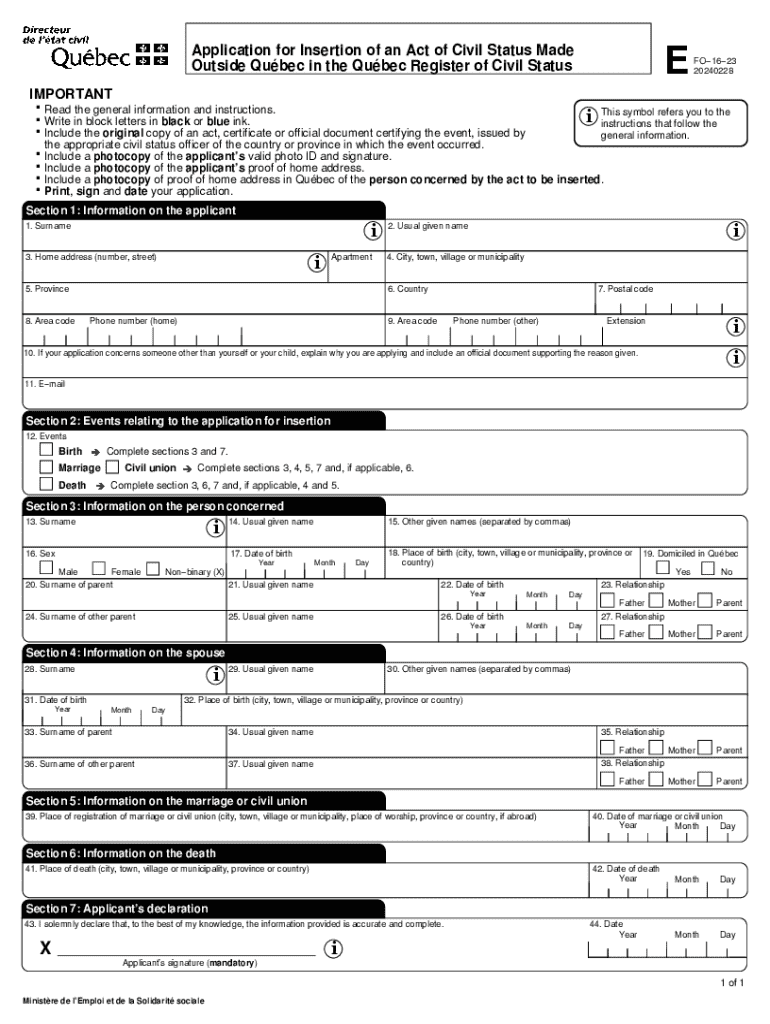 Fillable Online Birth certificate, or copy of an act of birth? Fax Email Print - pdfFiller