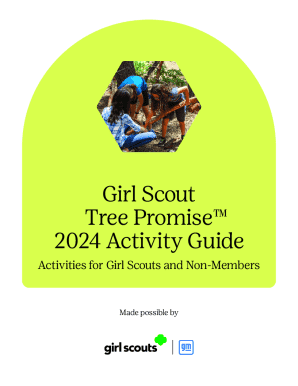 Fillable Online Girl Scout Tree Promise: Growing a Greener Future ...