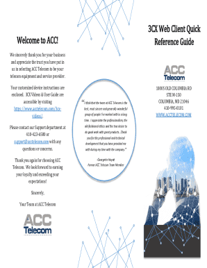 Fillable Online 3CX Web Client Quick Reference Guide Fax Email Print - pdfFiller