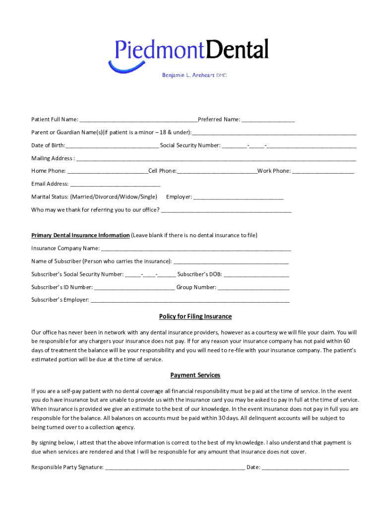 Fillable Online Patient Full Name: Preferred Name: Fax Email Print ...