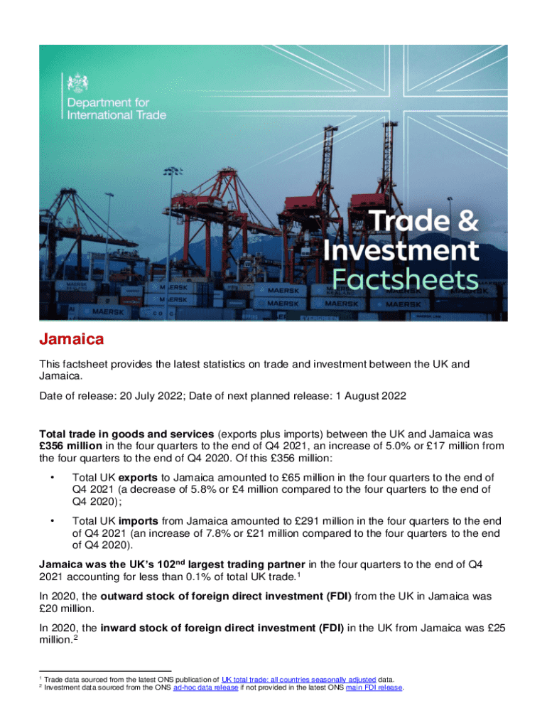 Fillable Online 2022 Investment Climate Statements: Jamaica Fax Email ...