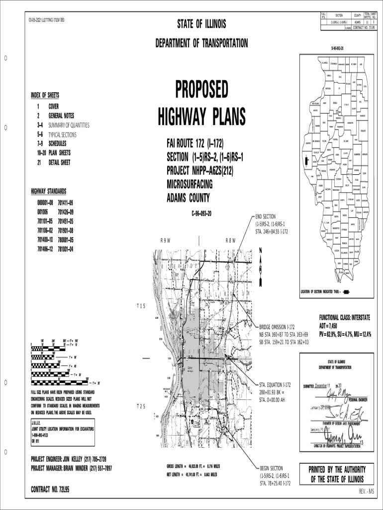 Fillable Online SUMMARY OF QUANTITIES TYPICAL SECTIONS REV. Fax Email Print - pdfFiller