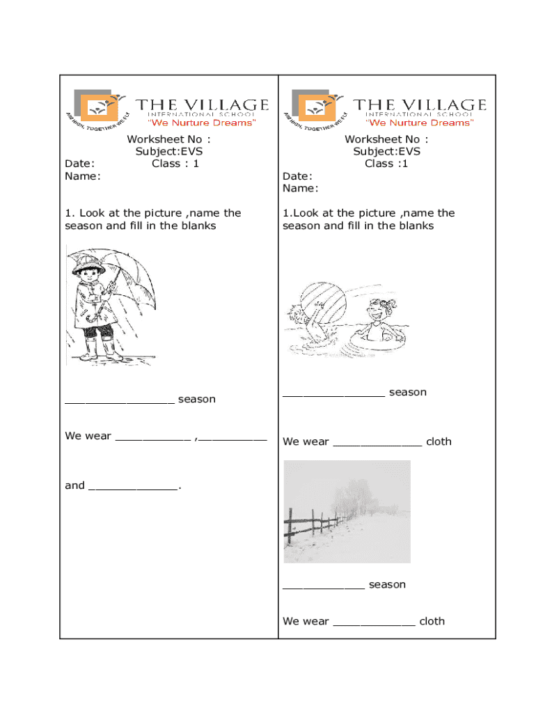 Fillable Online CLASS II EVS WORKSHEETSPDF Fax Email Print - pdfFiller