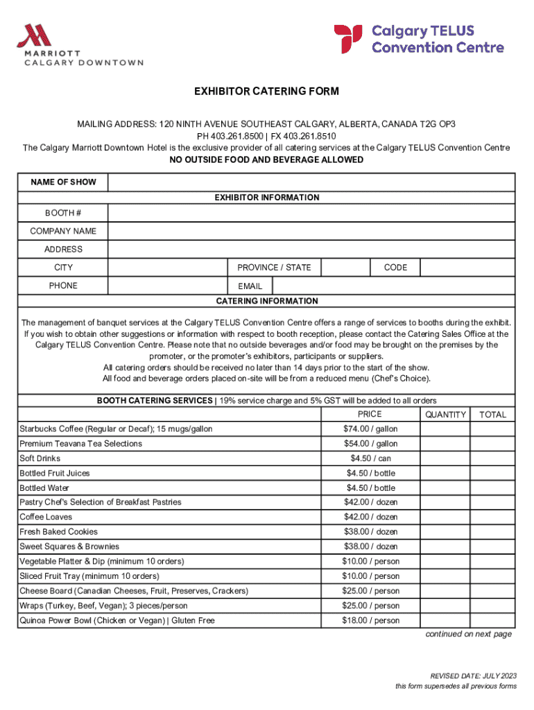 Fillable Online Exhibitor Manual and Forms Fax Email Print - pdfFiller