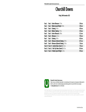 Fillable Online Churchill Downs Printable Form Guide - Friday 24th ...