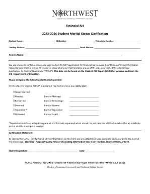 Fillable Online Marital Status Correction/Clarification Form 2023-2024 ...