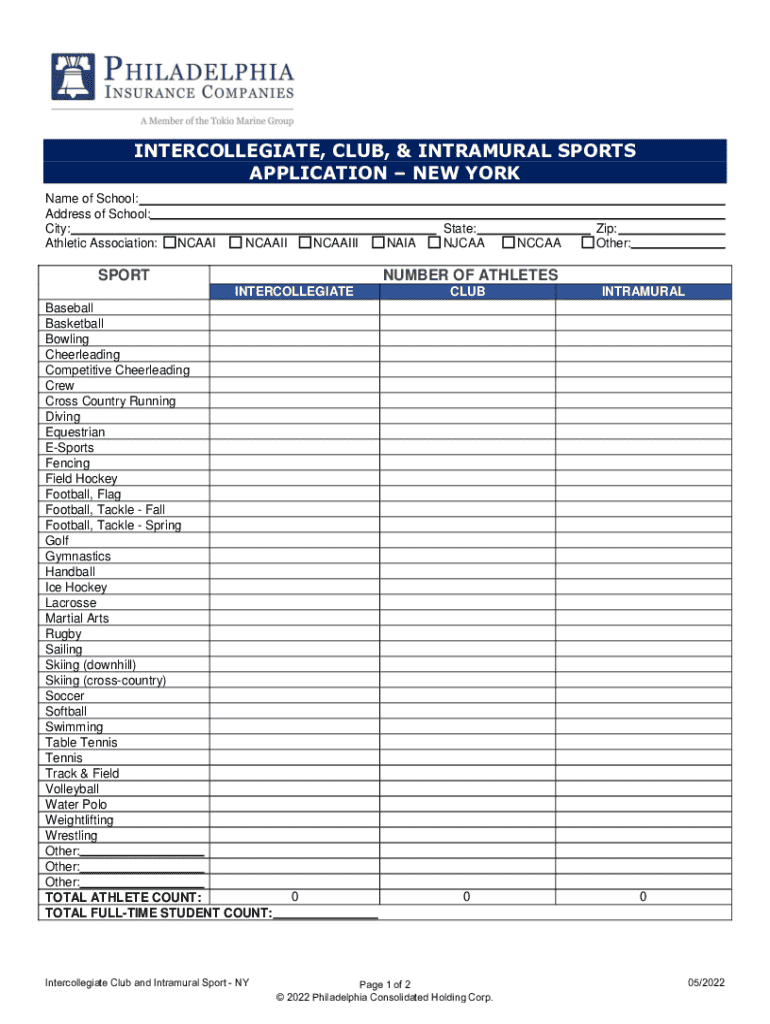 Fillable Online Application - Intercollegiate Club and Intramural Sports - ... Fax Email Print ...