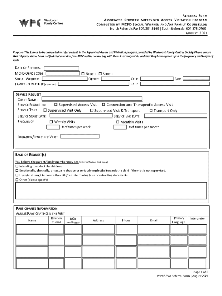 Fillable Online VFPRS-SVA-Referral-Form-Draft sept2023 Fax Email Print - pdfFiller