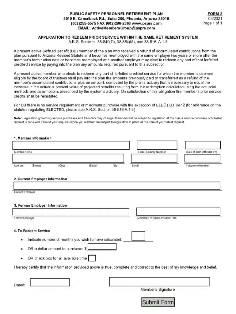 Fillable Online PS-CORP Retirement Estimate form 2022 Fax Email Print ...