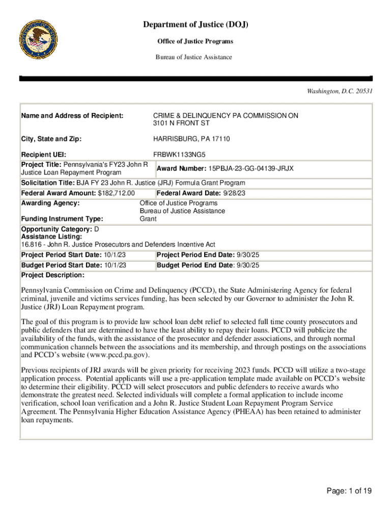 Fillable Online The PCCD Funding and Grants Process Home Fax Email ...