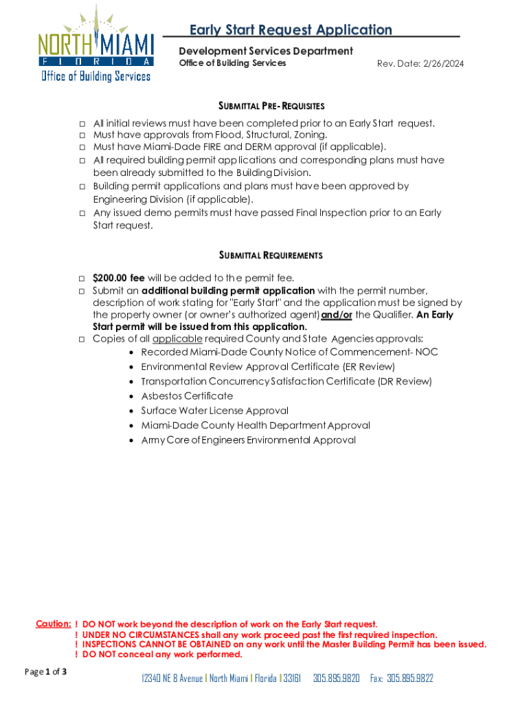 Fillable Online Early Start Request Application Fax Email Print - pdfFiller