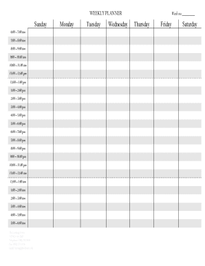 Fillable Online Weekly-Schedule-Template-fillable.pdf Fax Email Print ...