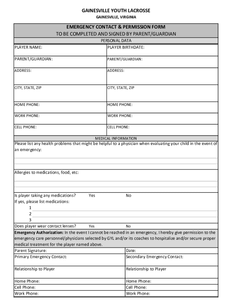 Fillable Online Parent/Guardian Consent - UF Youth Compliance Fax Email Print - pdfFiller
