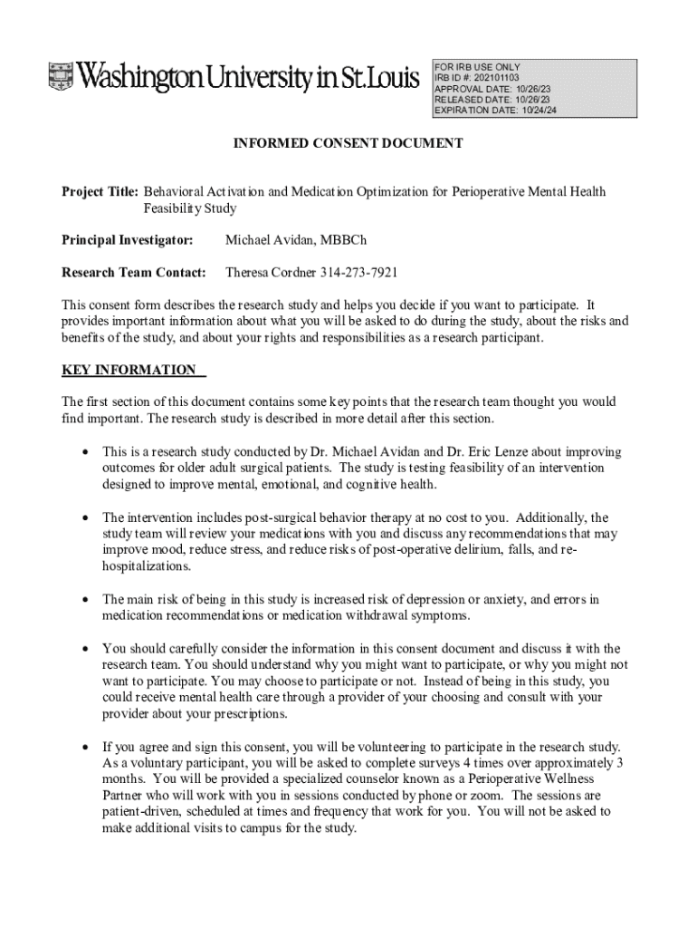 Fillable Online Behavioral Activation and Medication Optimization for ...