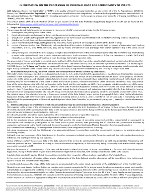Fillable Online data protection information sheet for participants to ...