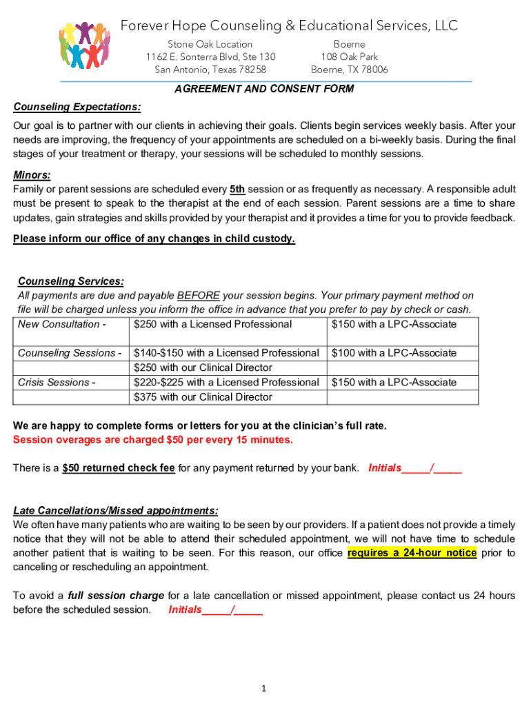 Fillable Online Intake (Couples) - Agreement and consent forms Fax Email Print - pdfFiller