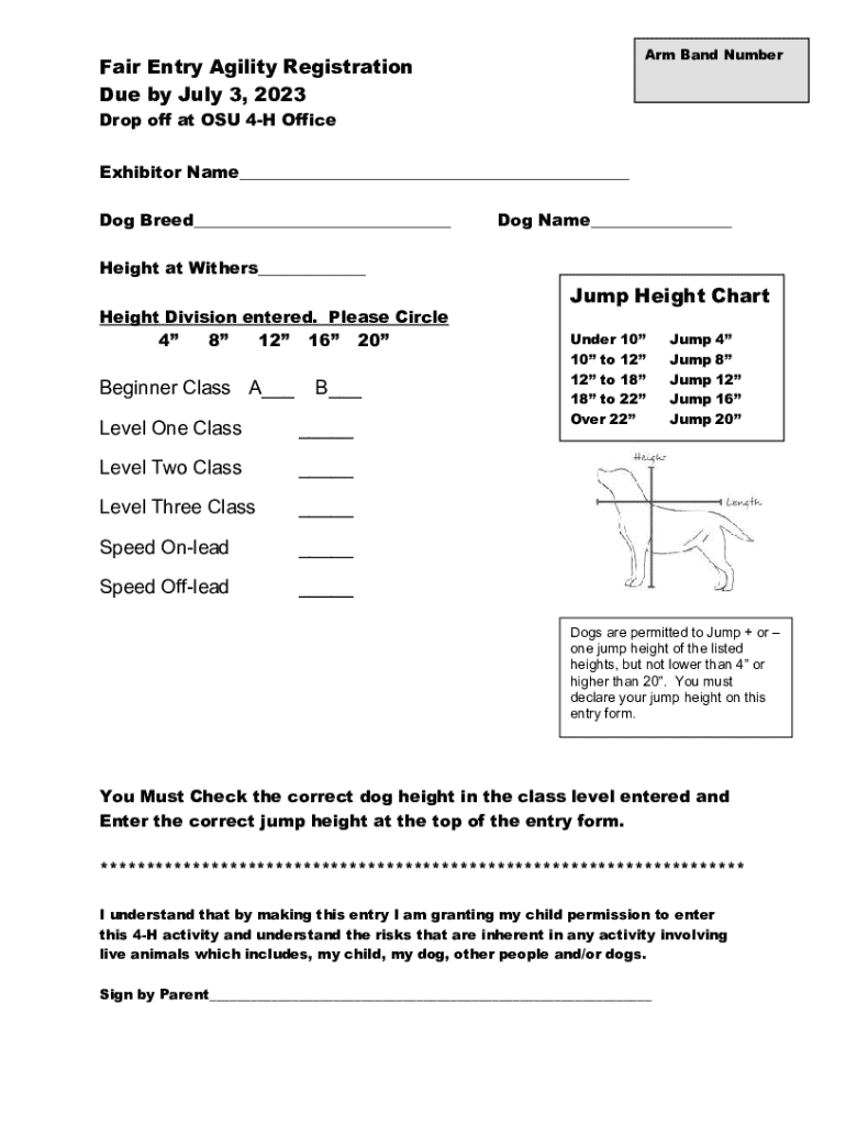 Fillable Online lorain osu Lorain County Dog Agility Entry Form Fax ...