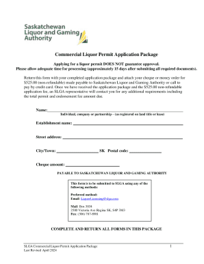 Fillable Online Commercial Liquor Permit Application Fax Email Print - pdfFiller