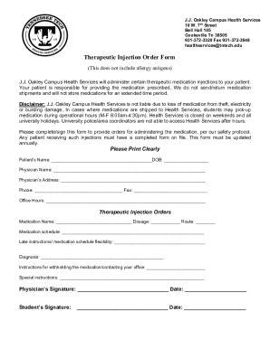 Fillable Online Allergy Injections Form Fax Email Print - pdfFiller