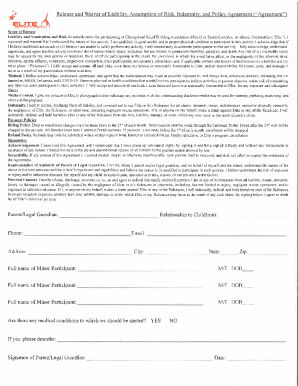 Fillable Online Statement of Voluntary Consent Release and Waiver of ...