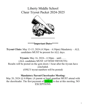 Fillable Online Sanger Middle School Cheerleading Application 2024-2025 Fax Email Print - pdfFiller