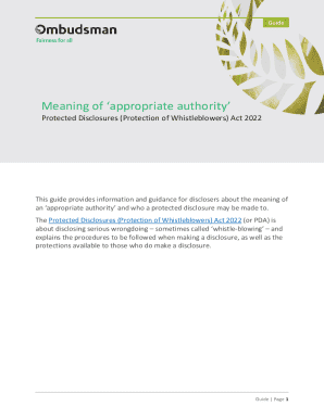Fillable Online a Protected Disclosures Act guide Fax Email Print ...