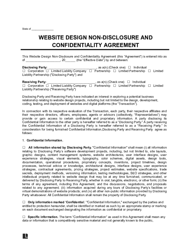 Fillable Online Website-Design-Non-Disclosure-Agreement-Template.docx Fax Email Print - pdfFiller