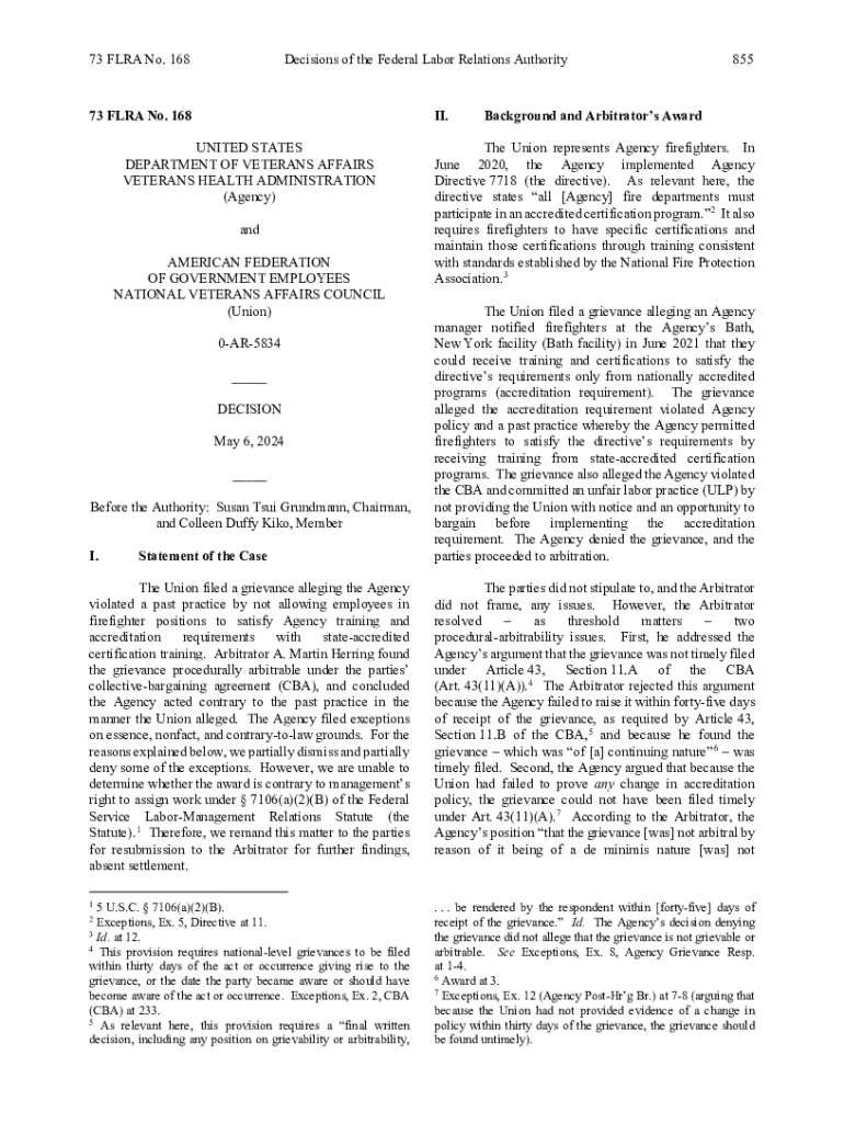 Fillable Online FLRA Certification of Units - Office of Labor ...