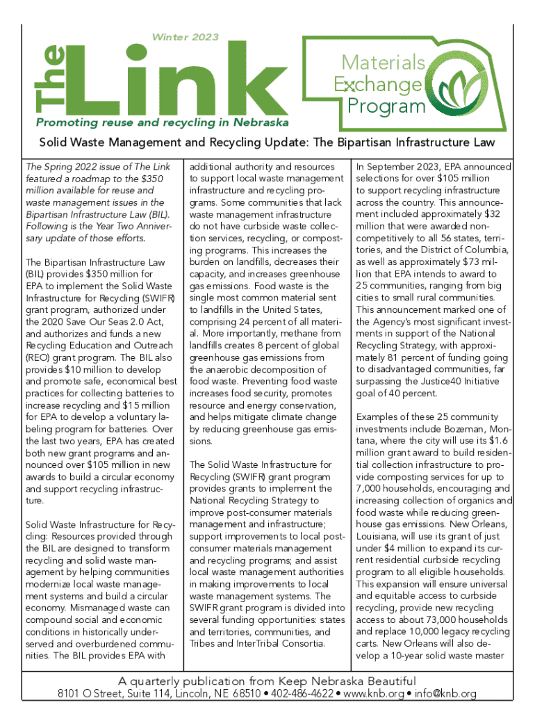 Fillable Online $7.7 Million Awarded to Waste and Litter Reduction, Recycling ... Fax Email ...