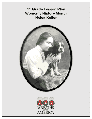 Fillable Online 1st Grade Lesson Plan Women's History Month Helen ...