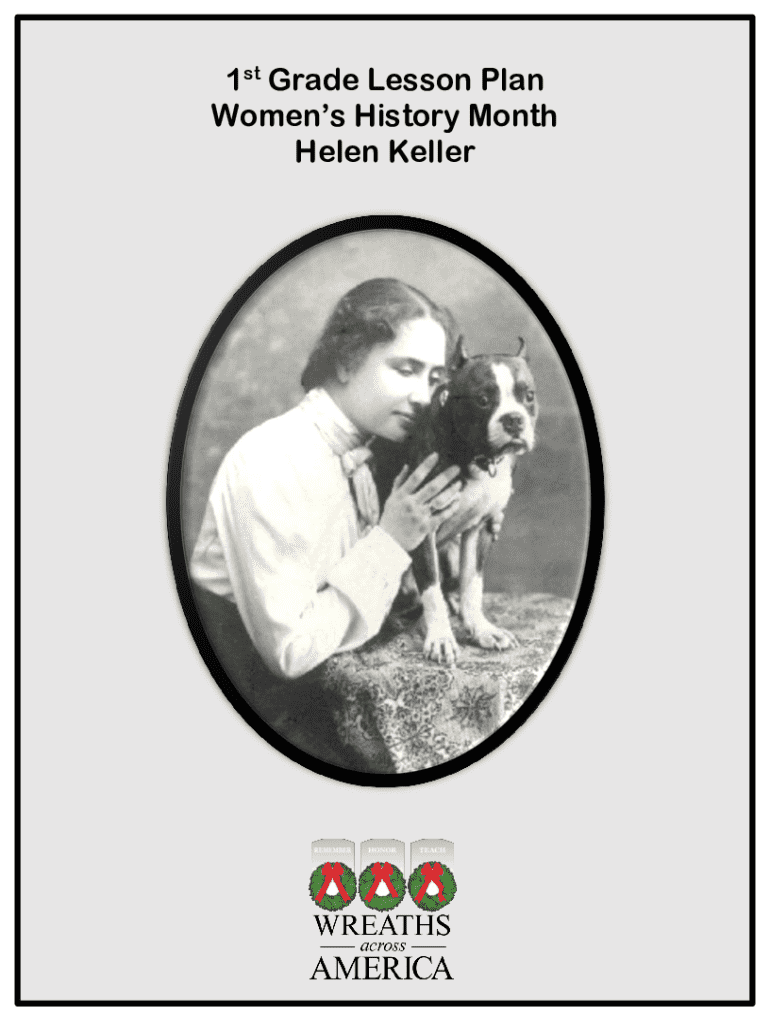 Fillable Online 1st Grade Lesson Plan Women's History Month Helen ...