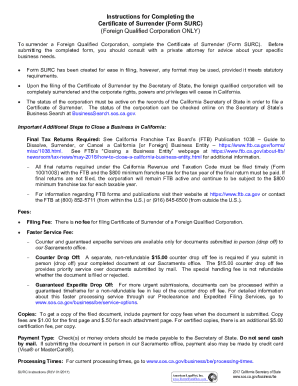 Fillable Online Certificate Of Surrender - Fill Online, Printable, Fillable, Blank ... Fax Email ...