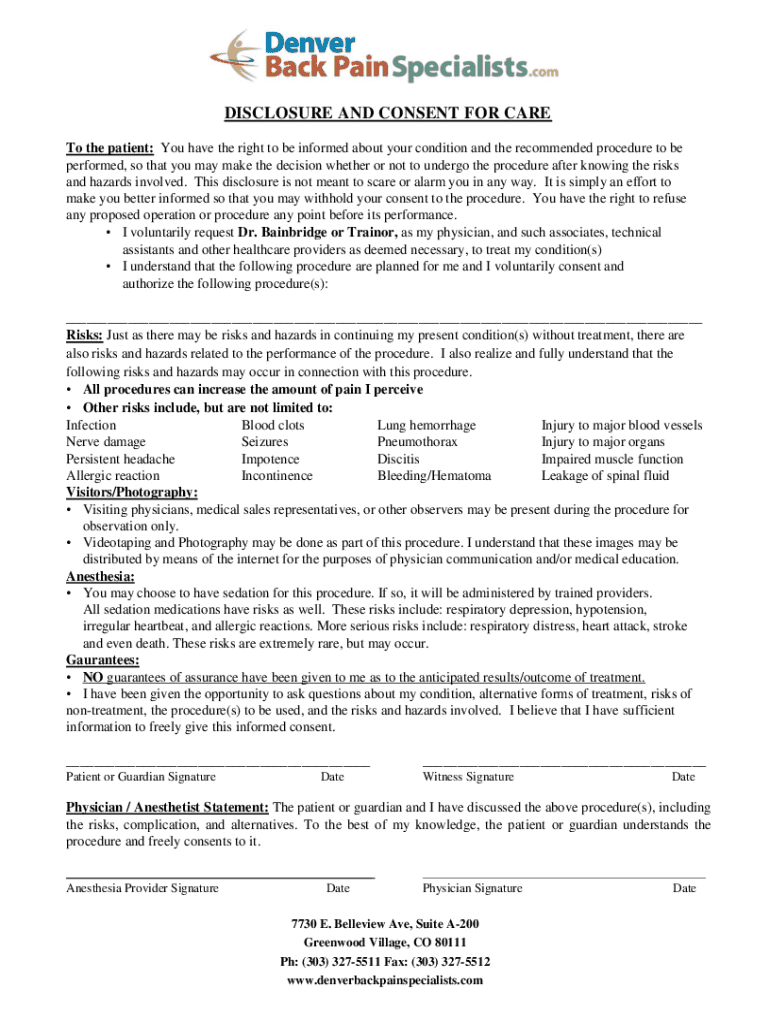 Fillable Online Informed Consent, When It's Needed, and How It's Given ...