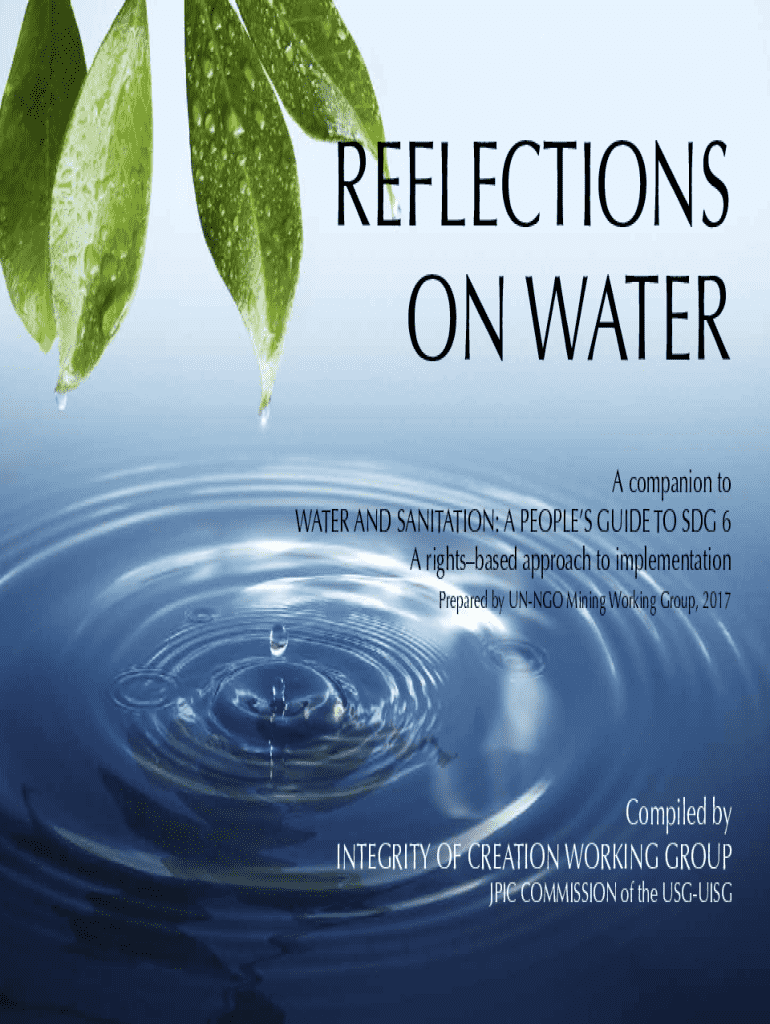 Fillable Online SDG 6 and the Human Right to Water and Sanitation Fax ...
