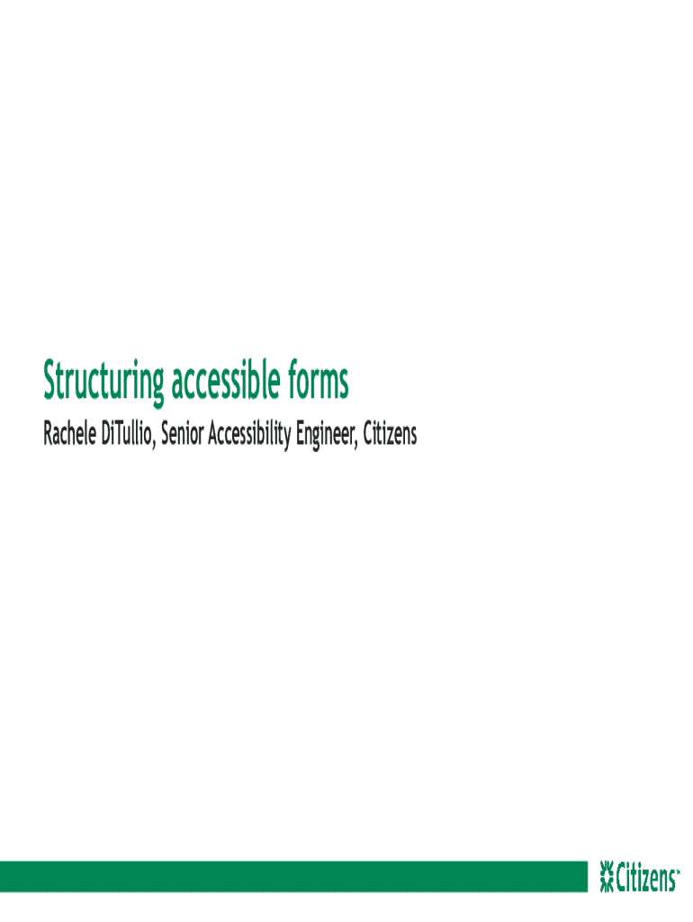 Fillable Online Mastering accessible form design from a Front-End ...