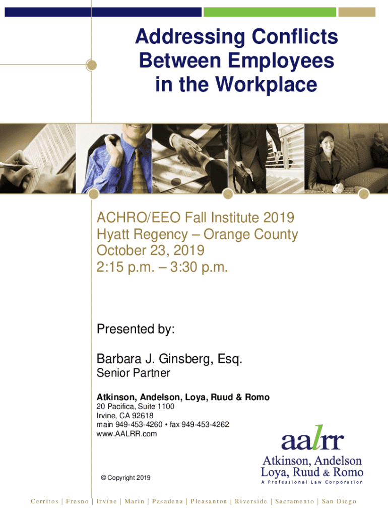Fillable Online Addressing Conflicts Fax Email Print - pdfFiller