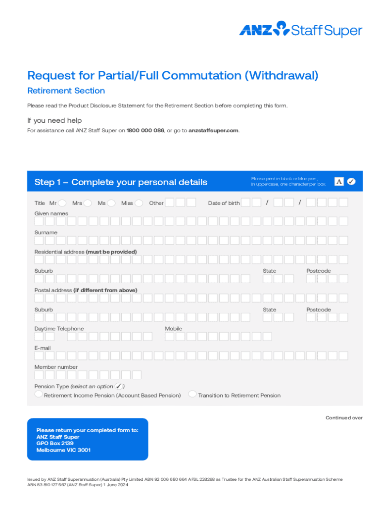 Fillable Online Product Disclosure Statement - Retirement Section Fax ...