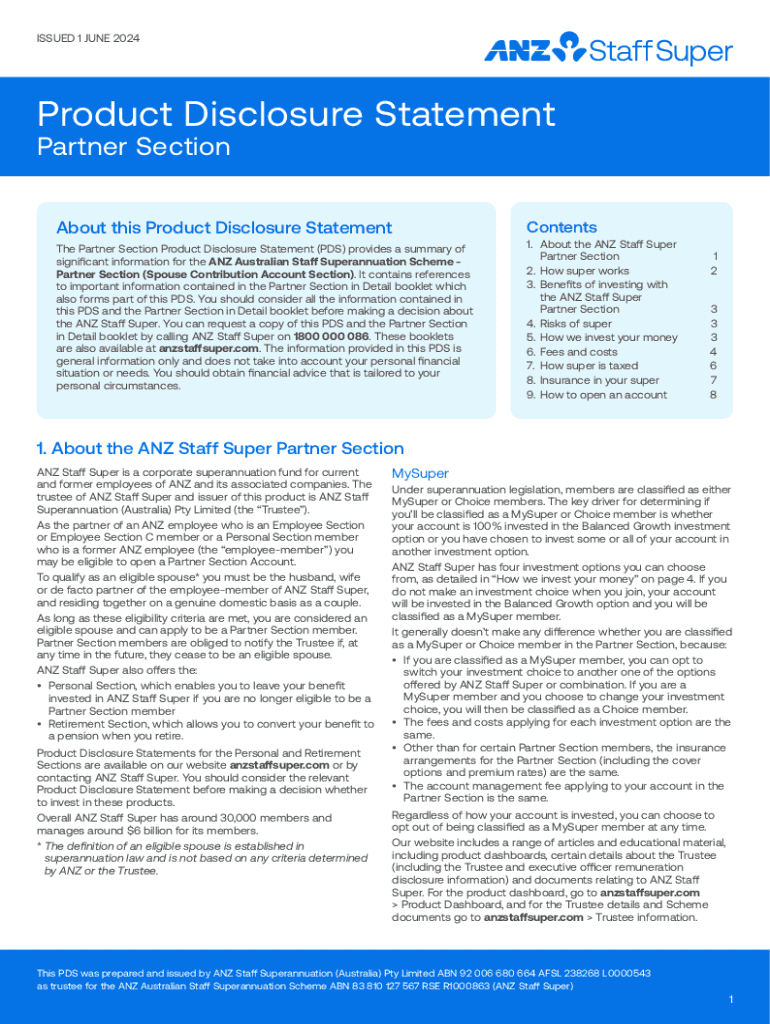 Fillable Online Product disclosure statements (and other ... Fax Email ...