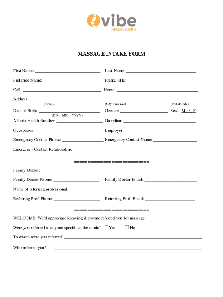 Fillable Online MASSAGE Intake Form (Jane).22.04.2024 Fax Email Print ...