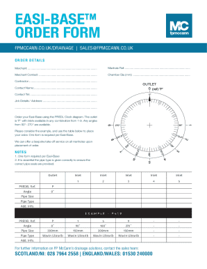 Fillable Online EASI-BASE ORDER FORM Fax Email Print - pdfFiller