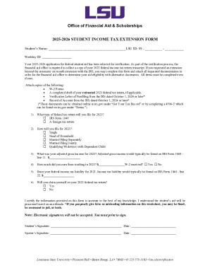 Fillable Online 2025-2026 PARENT INCOME TAX EXTENSION FORM Fax Email ...