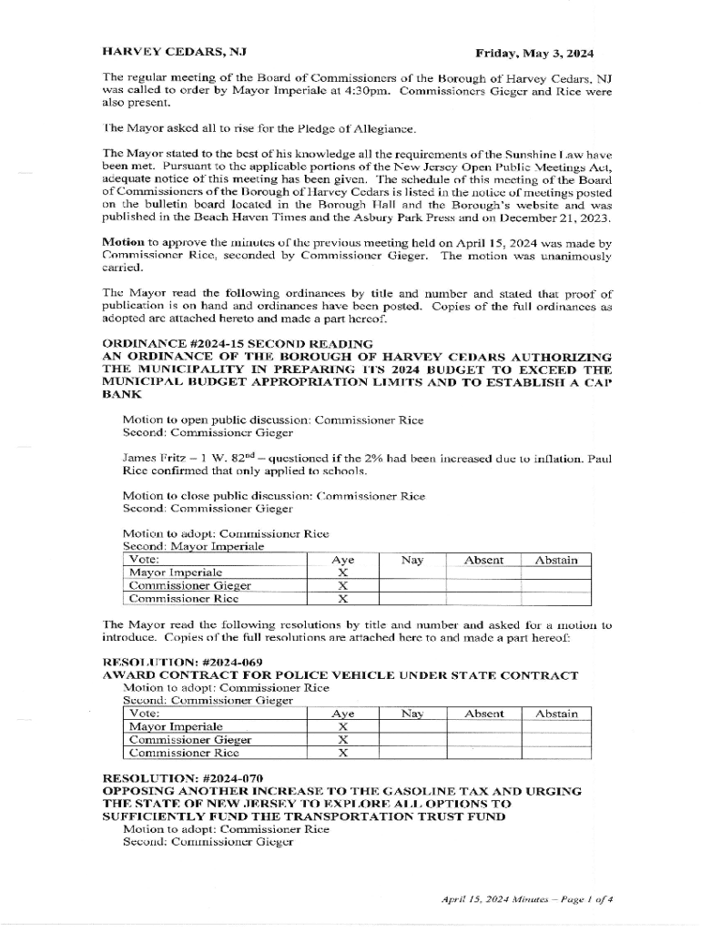 Fillable Online Adopted Resolutions (Current Year) Fax Email Print ...