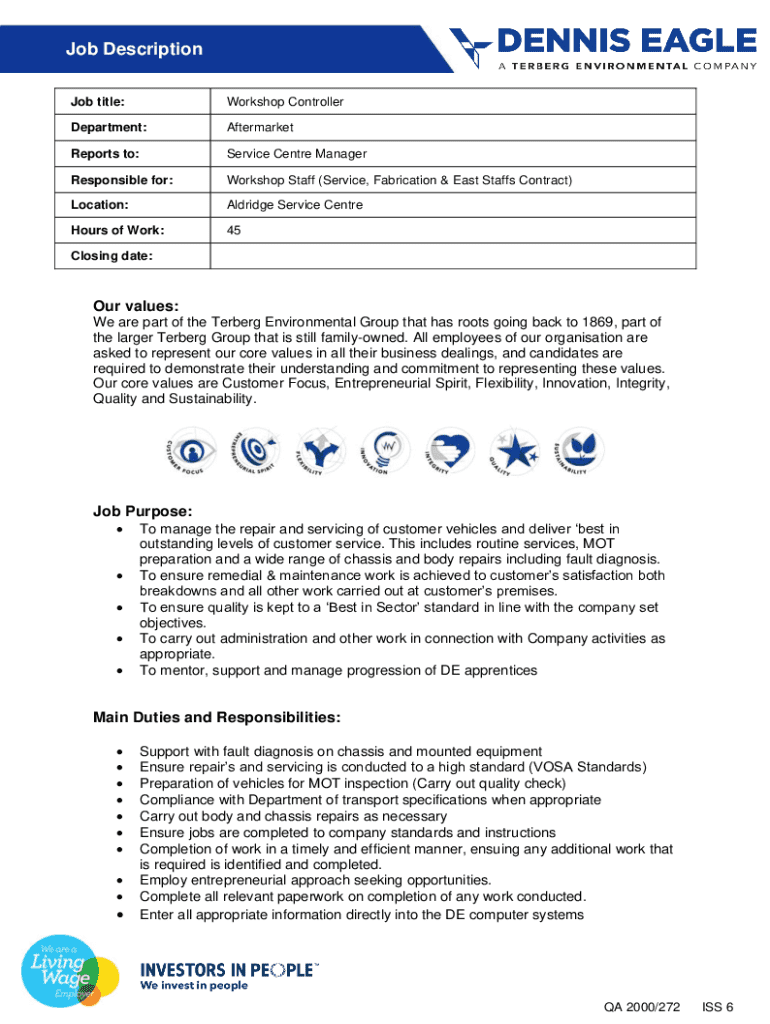 Fillable Online Workshop Controller Fax Email Print - pdfFiller