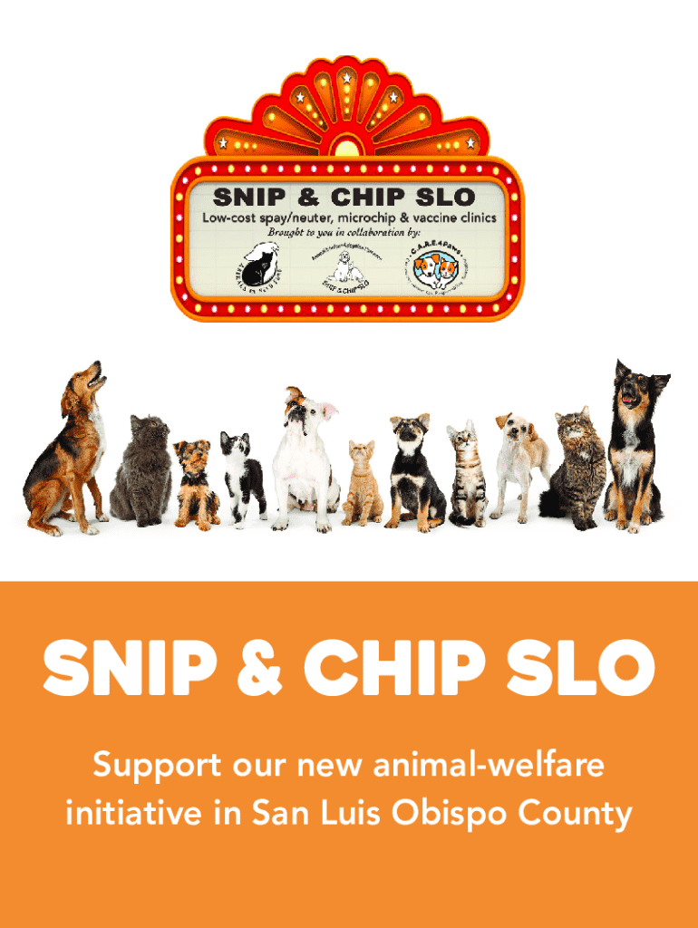 Fillable Online Three Central Coast nonprofits to host Snip & Chip ...