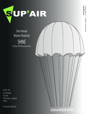 Fillable Online User manual Reserve Parachute - Expanding Knowledge Fax ...