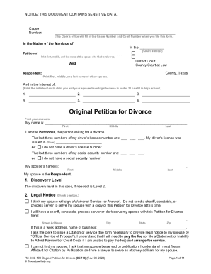 Fillable Online How to Fill Out a Final Divorce Decree in Texas Fax ...