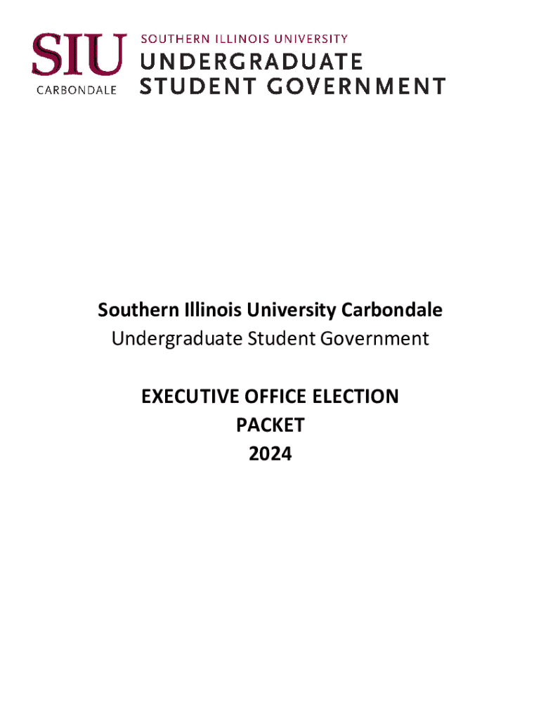 Fillable Online getinvolved siu Executive Office Election Packet Fax ...
