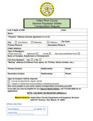Fillable Online Gen Pop Transportation Request Form.docx Fax Email ...