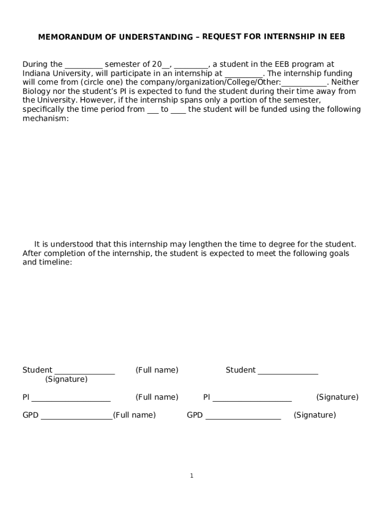 for internships Doc Template | pdfFiller