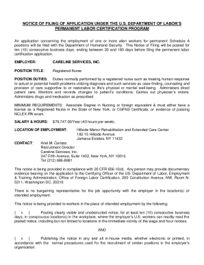 Fillable Online Notice of Labor Certification Filing Fax Email Print ...